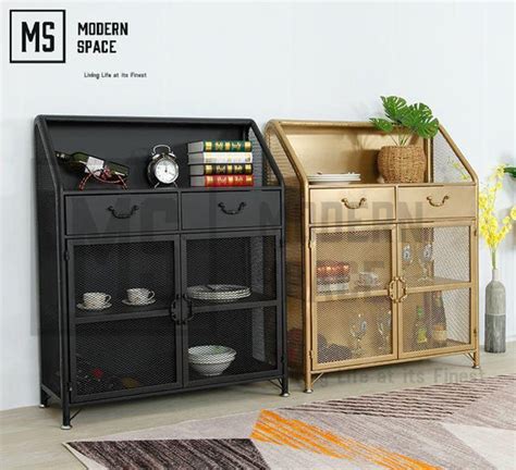 Devin Industrial Mesh Sideboard Modern Space Living