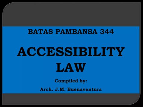 National Building Code Of The Philippinesbp344 Pptx