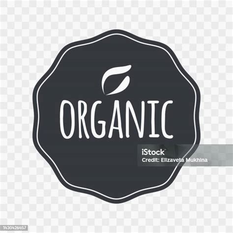 유기 벡터 아이콘입니다 투명한 배경에 회색 흰색 고립 된 기호 음식 제품 스티커 라벨 건강한 식습관 라이프 스타일 디자인 요소에 대한 상징 0명에 대한 스톡 벡터 아트 및