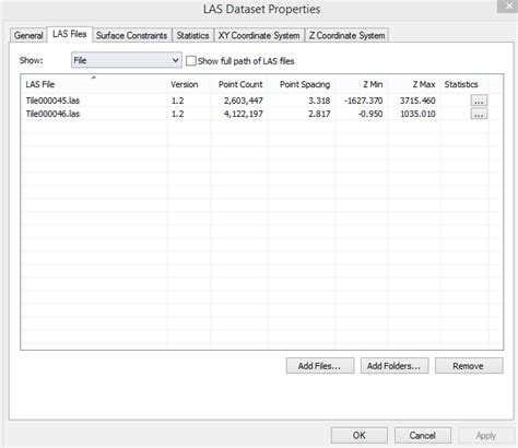Solved How To Get Las File Properties And Statistics For Esri Community