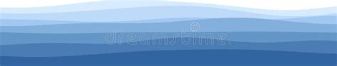 Abstract Blue Ocean Waves Pattern In Gradient Hues Stock Vector Illustration Of Peaceful