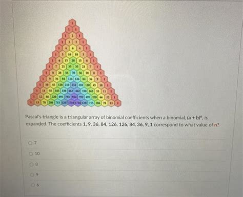 Solved “กรรม Pascals Triangle Is A Triangular Array Of
