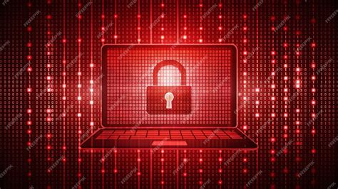 dark red bg with binary code data breach premium ai generated image