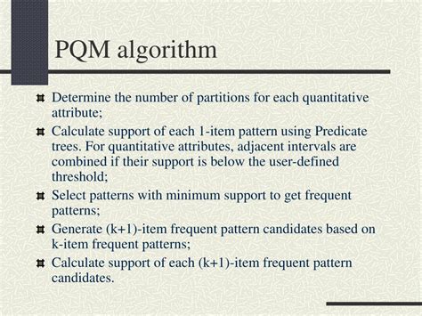 Ppt Efficient Quantitative Frequent Pattern Mining Using Predicate Trees Powerpoint