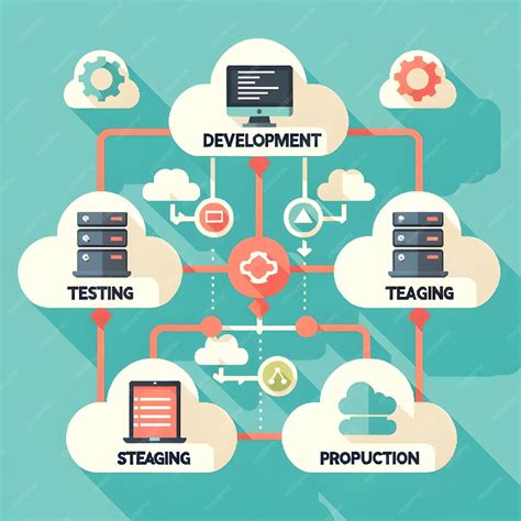 Premium Vector Devops Pipeline Development To Production Vector