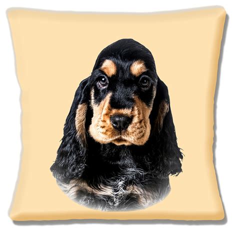 Cocker Spaniel Dog Cushion Or Cushion Cover Black Ruby Tan Cream