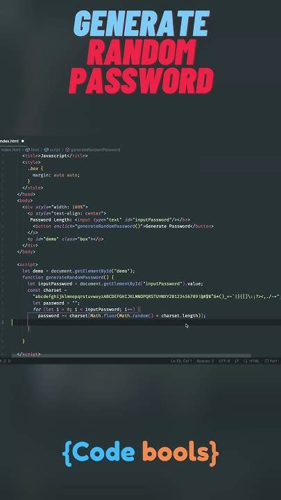 Generate Random Passwords With Javascript Youtube