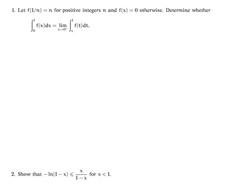 Solved Let F N N For Positive Integers N And F X Chegg