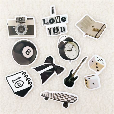 50pcs Dark Aesthetic Stickers Vintage Vinyl Stickers Punk Stickers