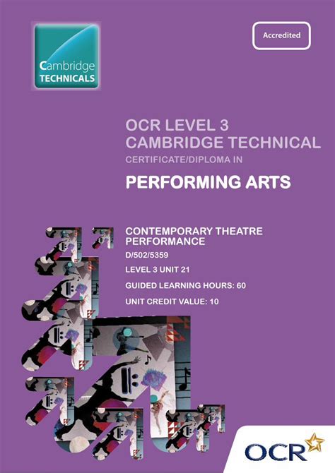 pdf ocr level 3 cambridge technical · 3 contemporary theatre