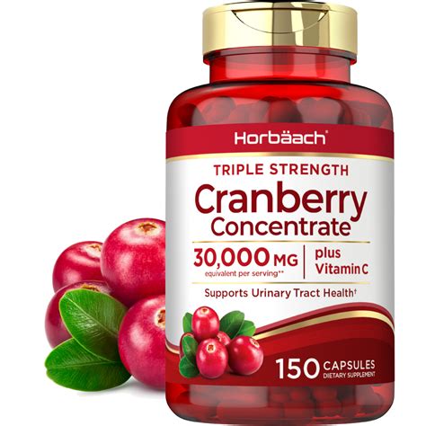 Cranberry Pills 30000 Mg Vitamin C 150 Capsules Triple