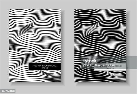 소책자 세트를 다룹니다 흑백 라인 아트 패턴입니다 최소한의 추상 미래 레이아웃 A4 A3 흔들며 표시선 라인입니다 두도 서 브로셔 카탈로그 포트폴리오에 대 한 템플릿을 벡터