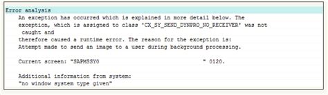 Screen Output Without Connection To User SAP Community