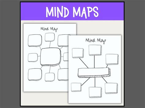 Printable Mind Map Planners Mind Map Templates Thought Organization