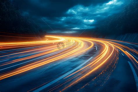 夜晚的高速公路图片素材 正版创意图片601589619 摄图网