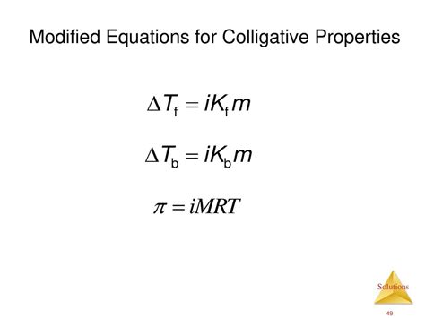 Colligative Properties Equations