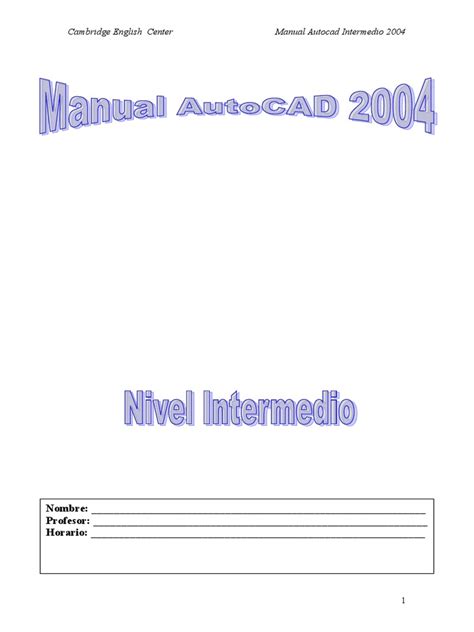 Manual De Autocad Intermedio Pdf Ventana Informática Dibujo