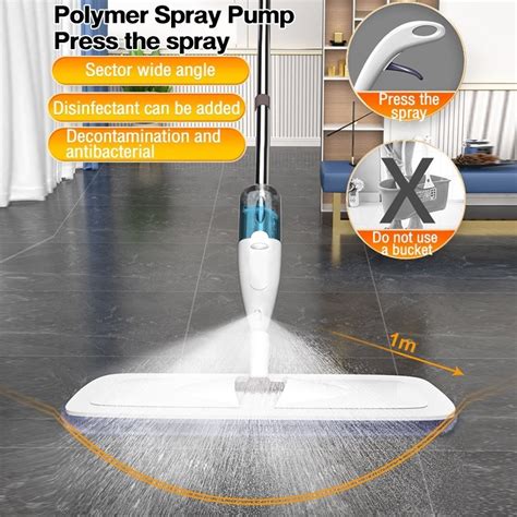 Thebest Floor Mop Spray Mop 360 Degree Spin Head Flat Floor Cleaner Household Cleaning Tool