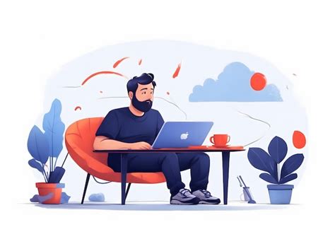 Premium Photo Man Computer Programmer Working At A Computer