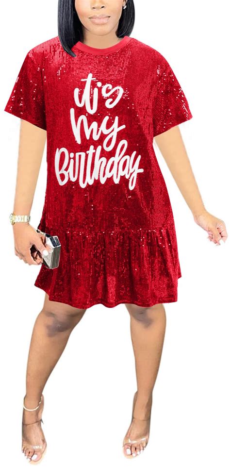 Women Sequin Birthday Dress Its My Birthday Dresses