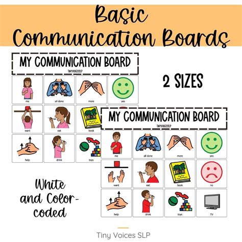Basic Aac Communication Board Etsy
