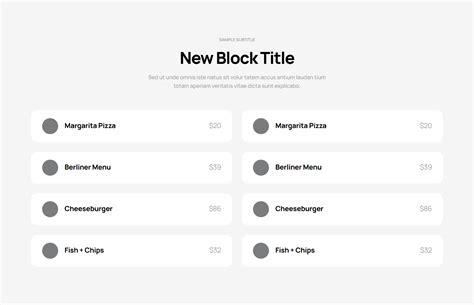 29 Elementor Price List Sections