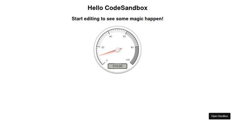 react canvas gauges forked codesandbox