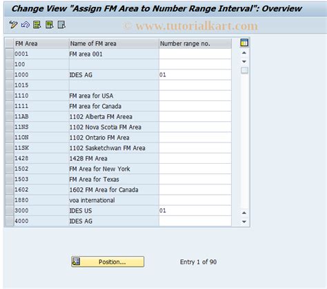 Of33 Sap Tcode Assign Number Range To Fm Area