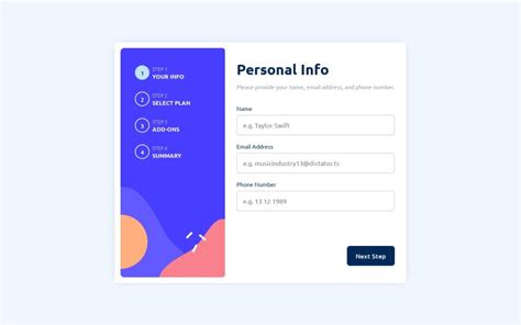 Frontend Mentor Multi Step Form With React Coding Challenge Solution