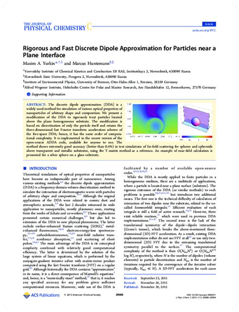 Pdf Rigorous And Fast Discrete Dipole Approximation For Particles