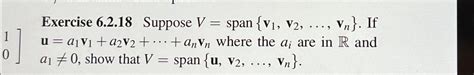 exercise 6 2 18 ﻿suppose v span{v1 v2 dots vn} ﻿if