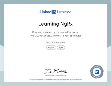 himanshu kesarwani on linkedin certificate of completion