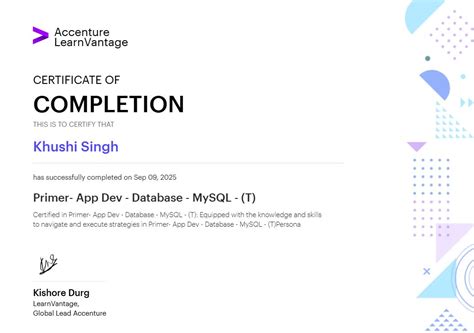 Accenturelearnvantage Sql Dataskills Continuouslearning