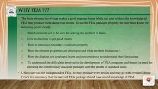 FEA Finite Element Anlysis Basics Pptx