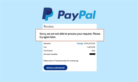 fix paypal unable to process request techcult