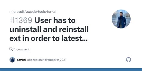 User Has To Uninstall And Reinstall Ext In Order To Latest Changes To Take Effect Issue