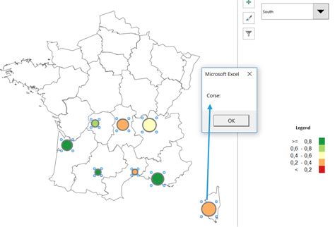 2 Ways To Filter The Bubble Chart On Excel Map Maps For Excel Simple Excel Add In To Create