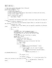 Fileio Java Import Java Io Import Java Util This Class Parses