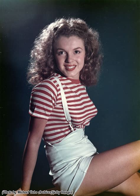 Norma Jeane Baker Known Publicly As Marilyn Monroe Posing For A