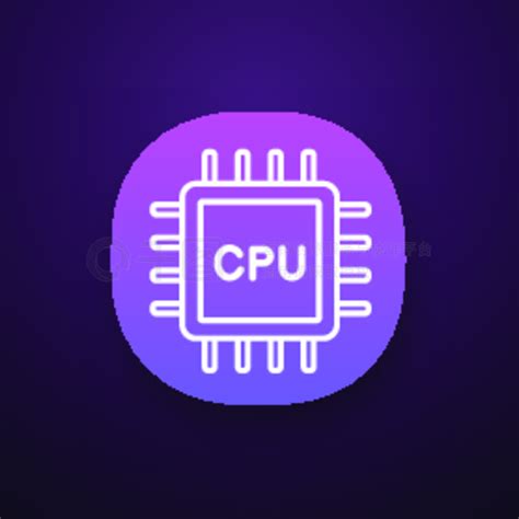 Cpu免抠元素 紫色渐变背景下的cpu图标 素材免费下载 1500像素 Eps格式 编号38035158 千图网