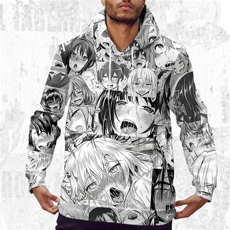 Ahegao Hoodie 3d Anime Girl Shirt Lewd Anime Ahegao Notice Me Senpai