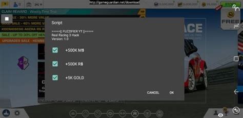 Real Racing 3 Lua Script By Fuzzifier Lua Scripts Gameguardian