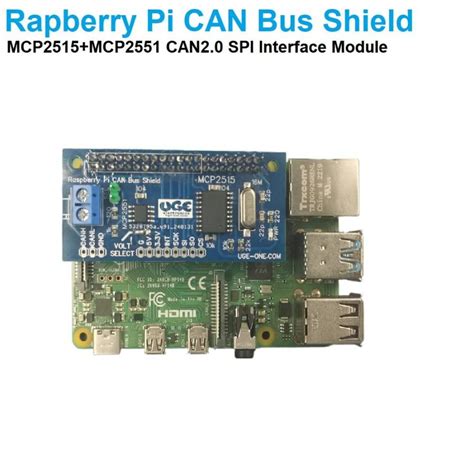 raspberry pi can 2 0 bus shield mcp2515 controller mcp2551 transceiver