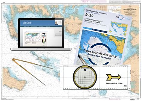 pack permis hauturier expert carte règle compas code et tests hauturier en e learning kit