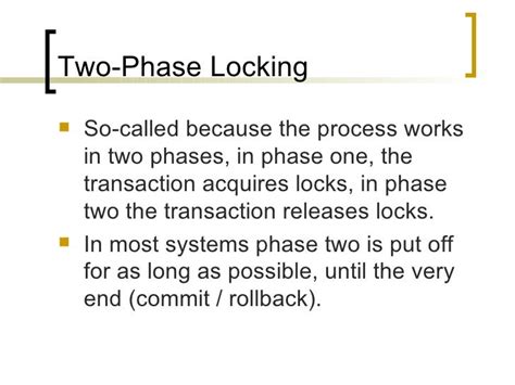 Databases Locking Methods