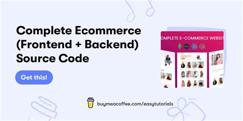 Complete Ecommerce Frontend Backend Source Code Buymeacoffee
