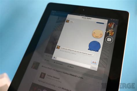 Facebook For Ipad And Iphone Hands On With Chat Heads Stickers And More The Verge