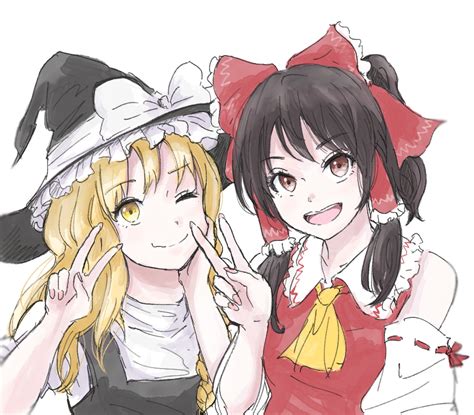 Hakurei Reimu And Kirisame Marisa Touhou Drawn By Kashiwada Kiiho Danbooru