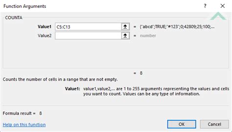 Excel Counta Function Excel Vba
