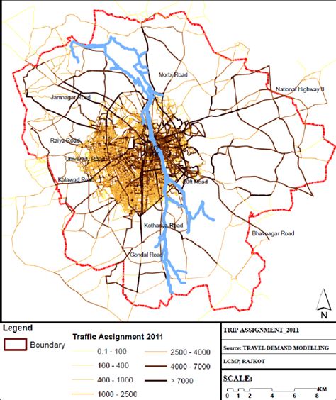 Trip Assignment 2011 Source Travel Demand Modelling Download Scientific Diagram